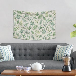 Botanical Tapestry | Green Tapestry | Vintage Nature Tapestry | Boho ...