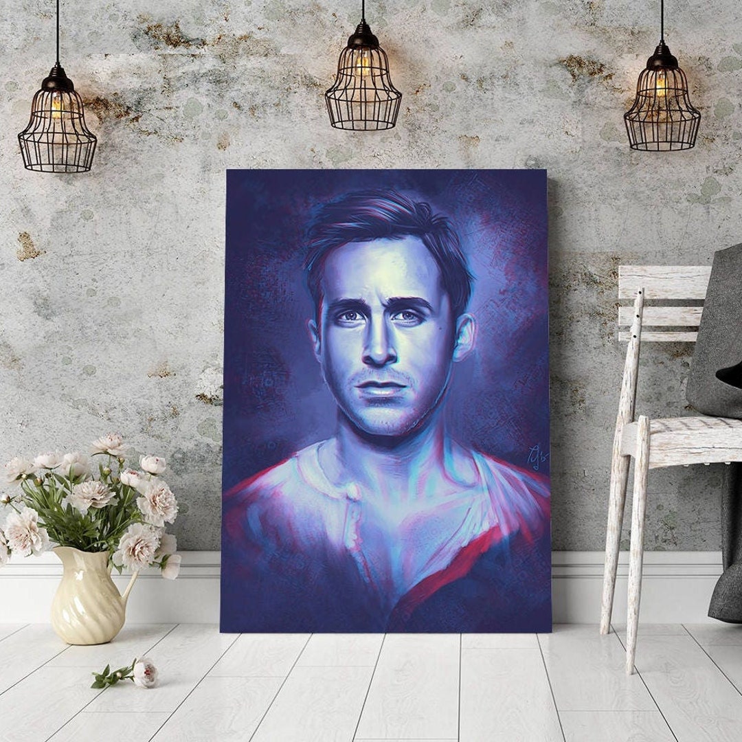 Ryan Gosling ART PRINT | Decorative 80' Retro Ryan Gosling Poster Wall ...