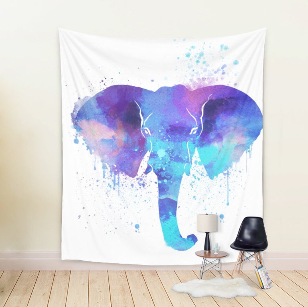 Watercolor Elephant Tapestry King Size Tapestry for Elephant - Etsy