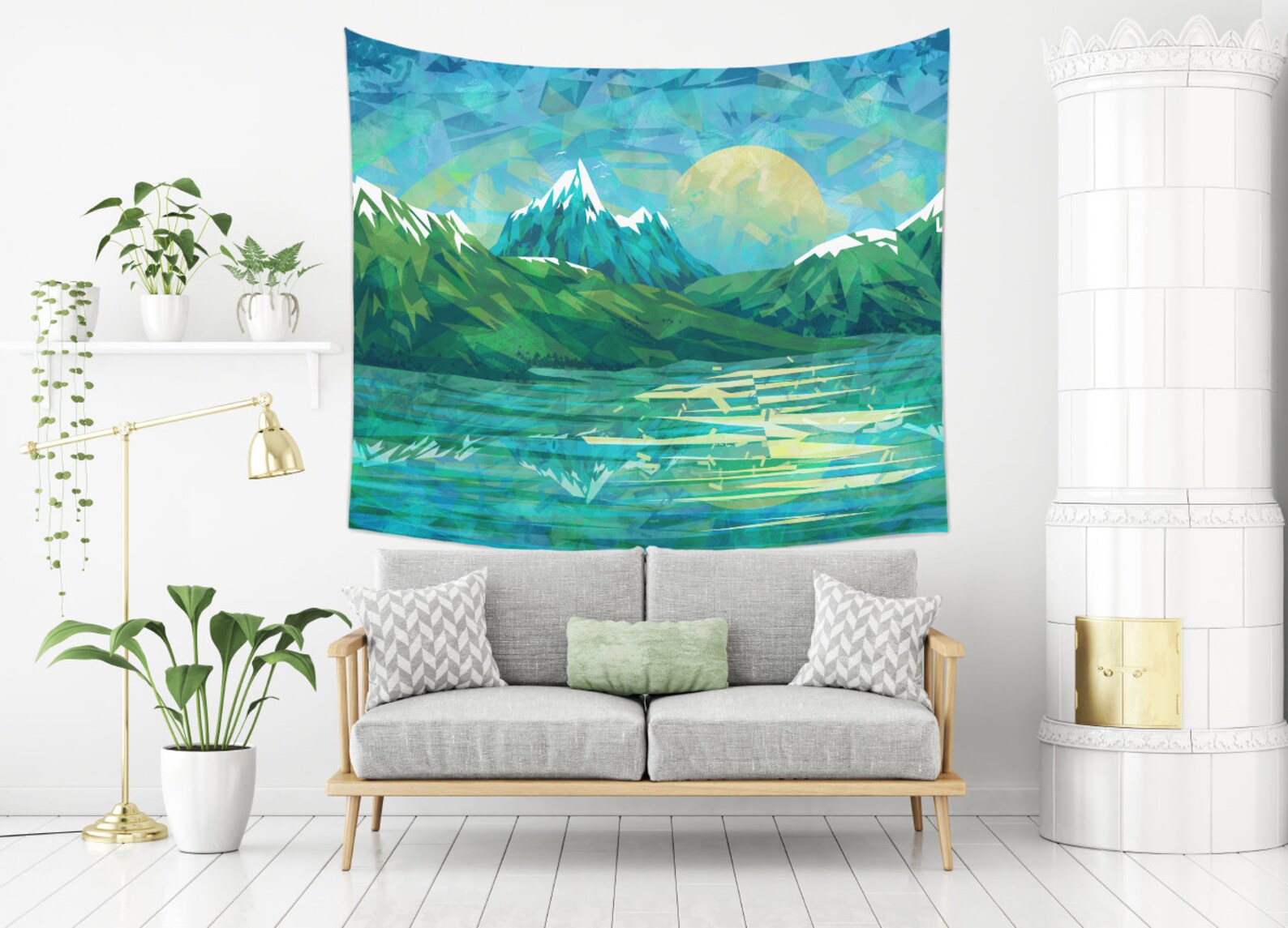 Blue Mountain Tapestry Landscape Tapestry of Mountains in | Etsy