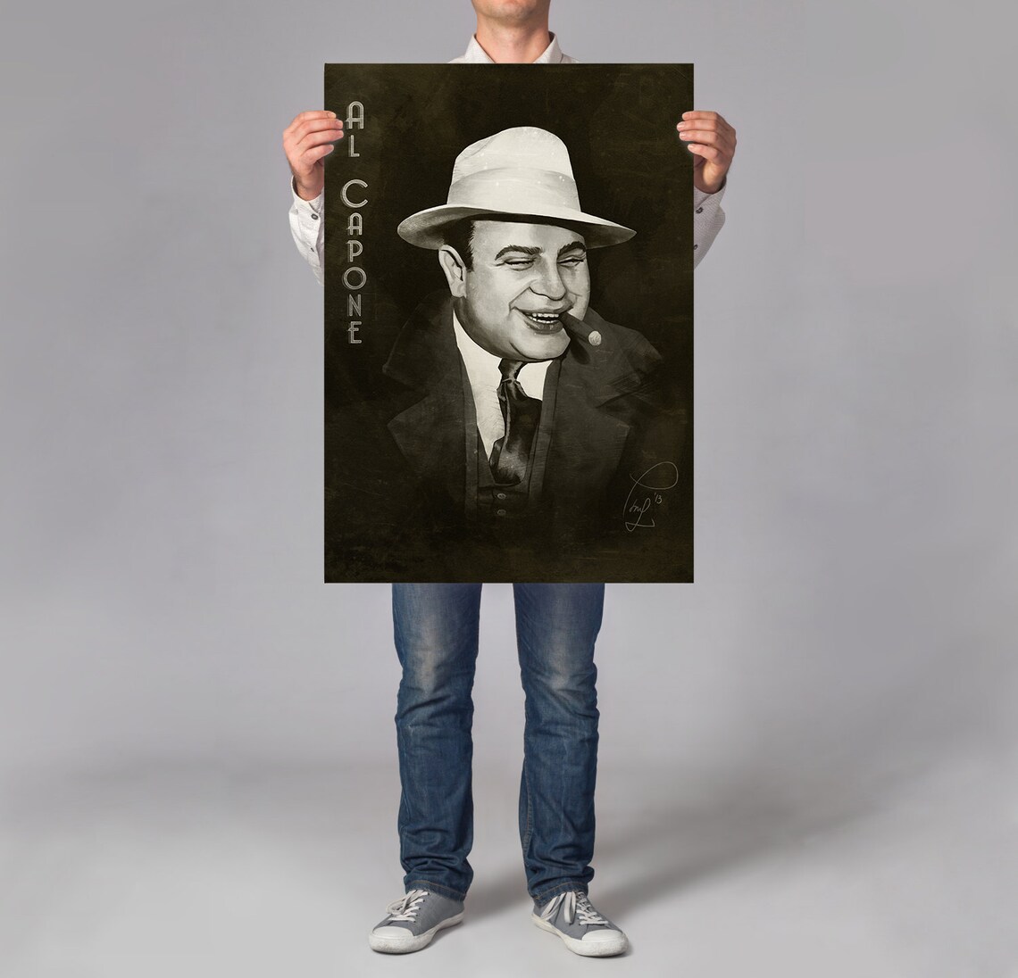 Al Capone Print Man Cave Decor Mobster Print of Painting - Etsy