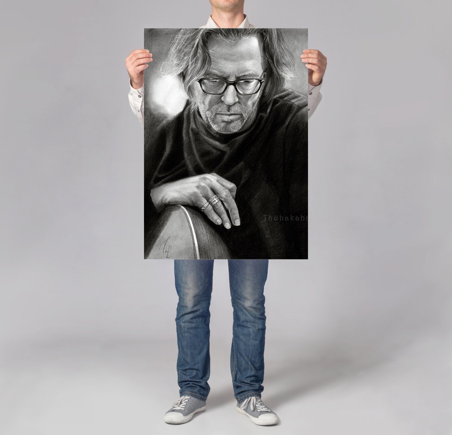 Eric Clapton Poster Large Clapton Drawing Wall Art Large - Etsy