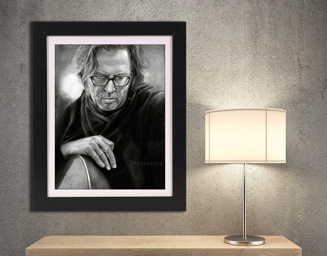 Eric Clapton Poster Large Clapton Drawing Wall Art Large | Etsy