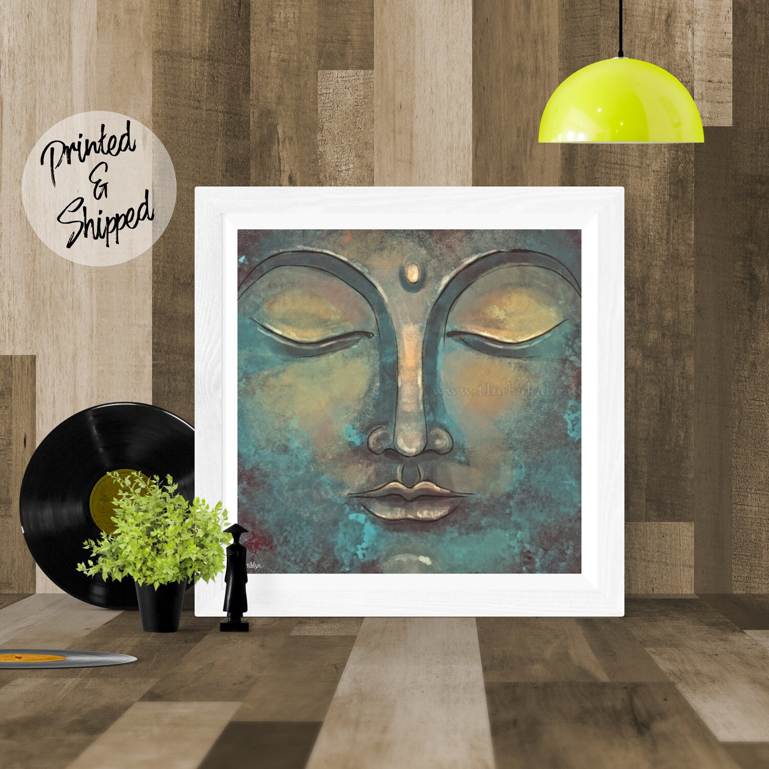 Rustic Buddha Print Meditating Buddha Wall Art Zen Decor | Etsy