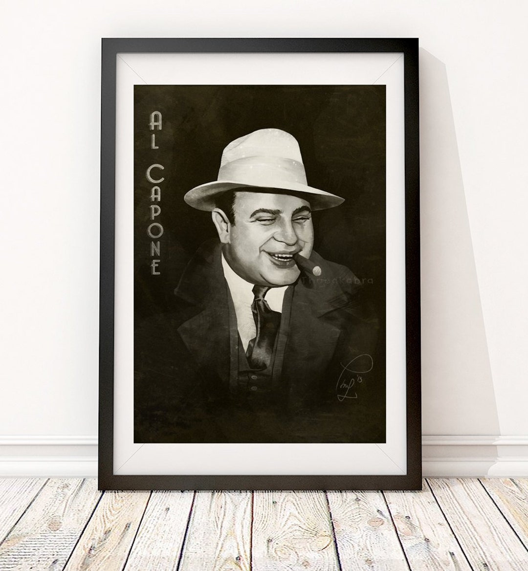 Al Capone Print Man Cave Decor | Mobster Print of Painting | Capone ...