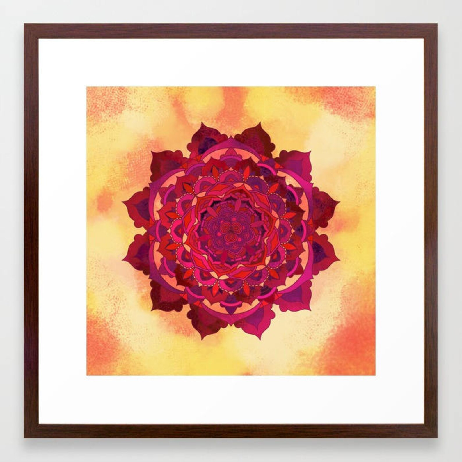 Large Mandala Wall Art Poster Watercolor Mandala Art Print - Etsy