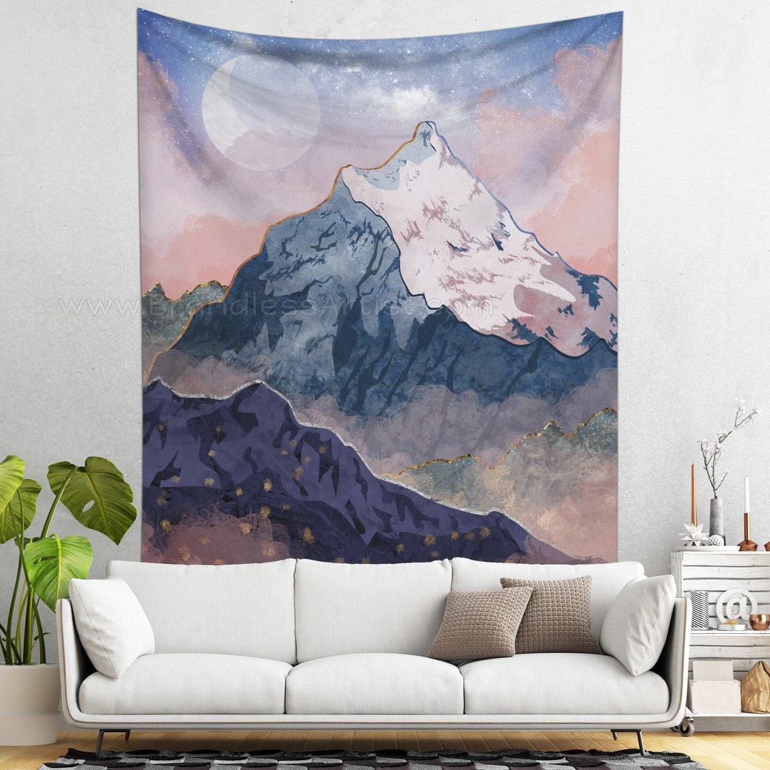 Mountain Tapestry | Mountain Tapestry Wall Hanging | Nursery Tapestry ...