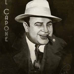 Al Capone Print Man Cave Decor | Mobster Print of Painting | Capone ...