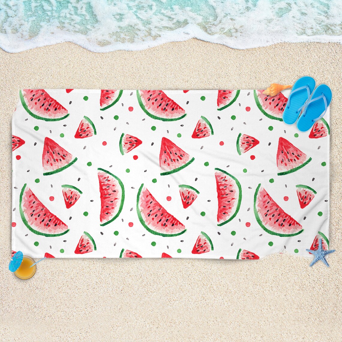 Beach Towel Summer Beach Towel Huge Beach Towel Fruit - Etsy