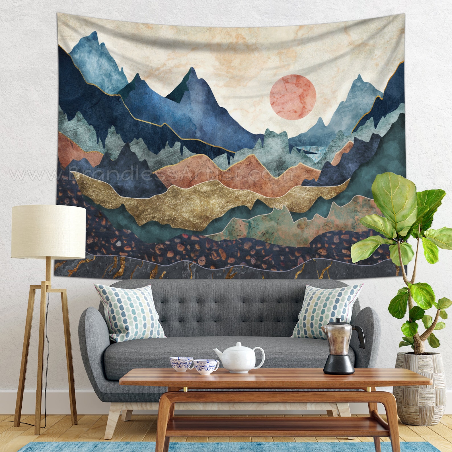 Mountain Tapestry Boho Tapestry Wall Hanging Bohemian - Etsy