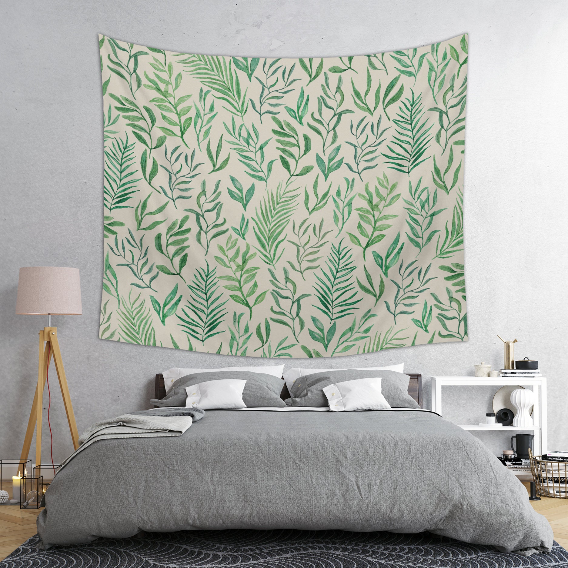 Vintage Nature Tapestry Botanical Tapestry Green Tapestry - Etsy