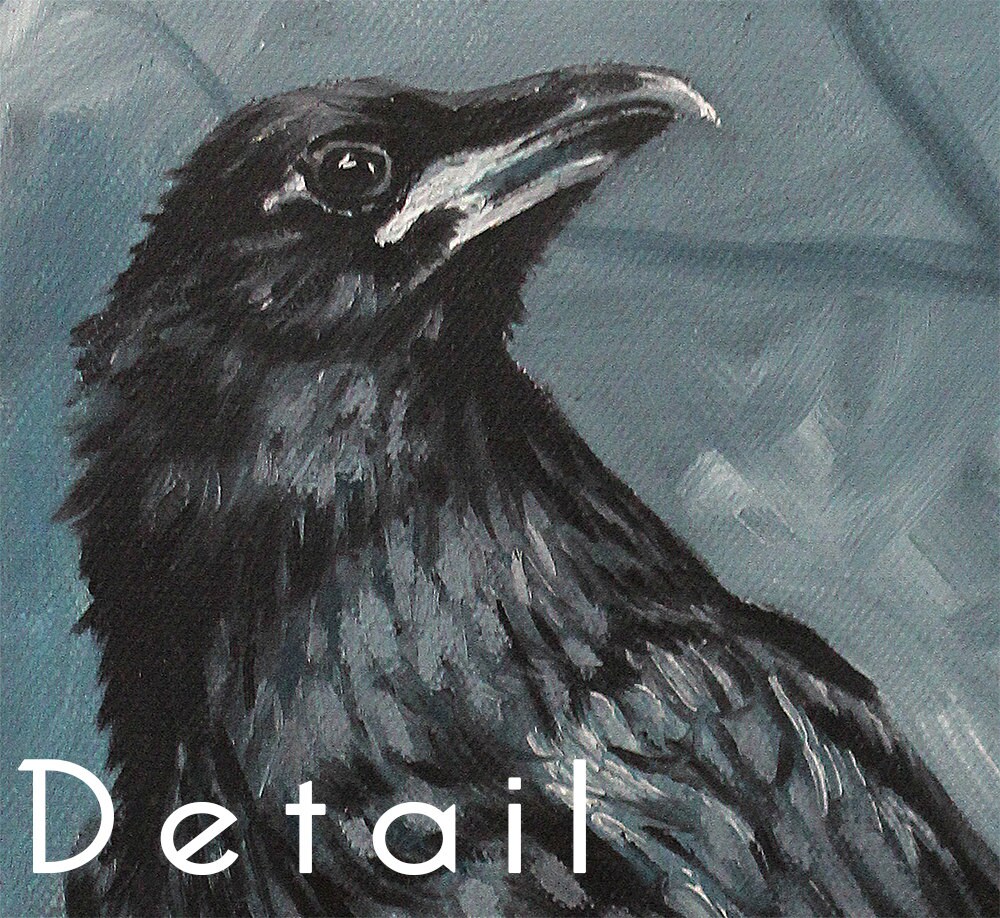 Raven Painting PRINT of Painted Raven Art Raven Art Print - Etsy