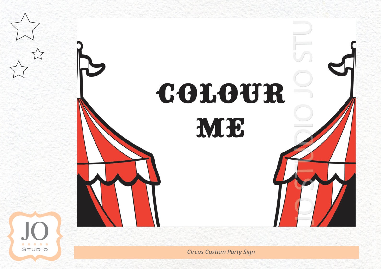 Circus / Big Top Themed Party Sign / Custom Text / Circus | Etsy