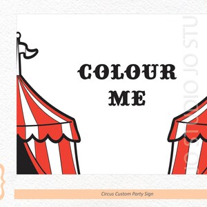 Circus / Big Top Themed Party Sign / Custom Text / Circus | Etsy