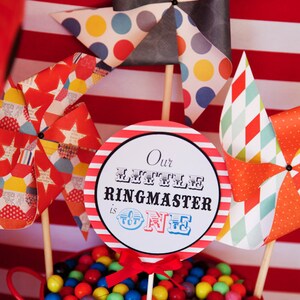 Big Top Circus Party Themed 4 Inch Circles / Circus Party - Etsy