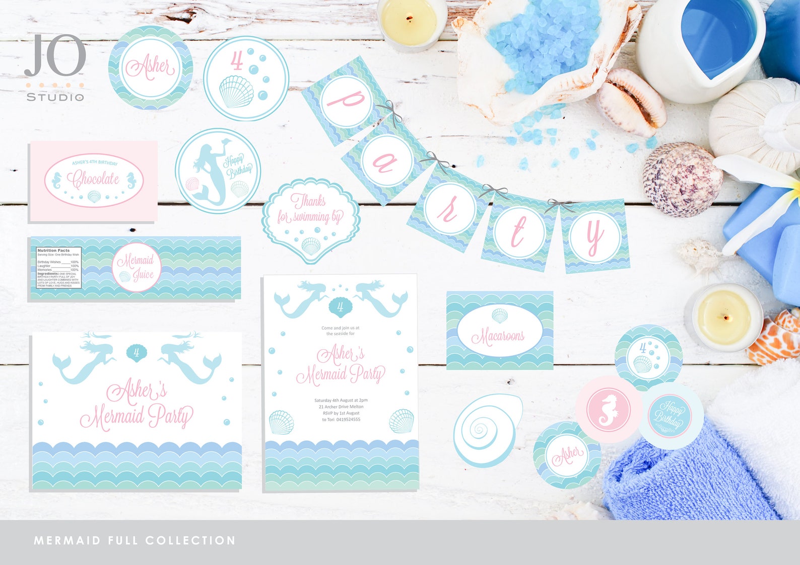 Mix & Match Collection for a Mermaid Birthday Party / Mermaid | Etsy