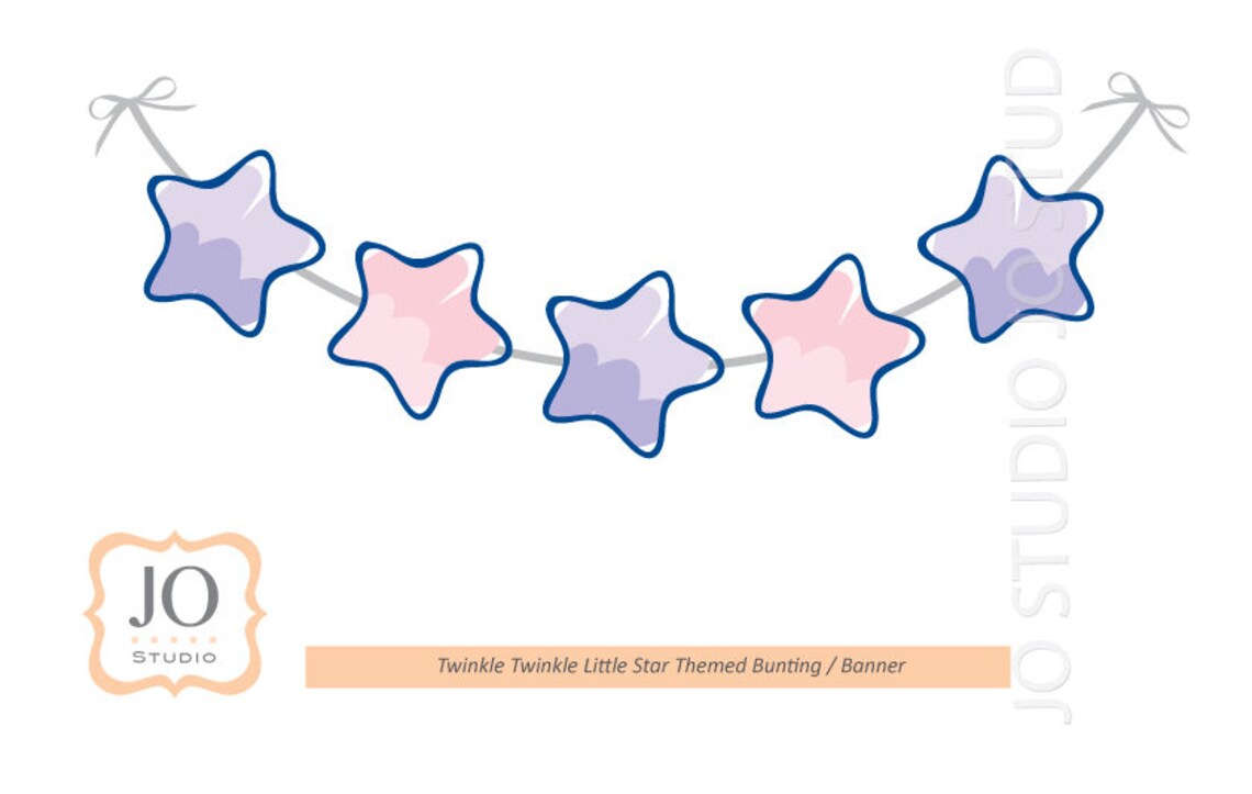 Twinkle Twinkle Little Star Themed Banner / Bunting / for a | Etsy
