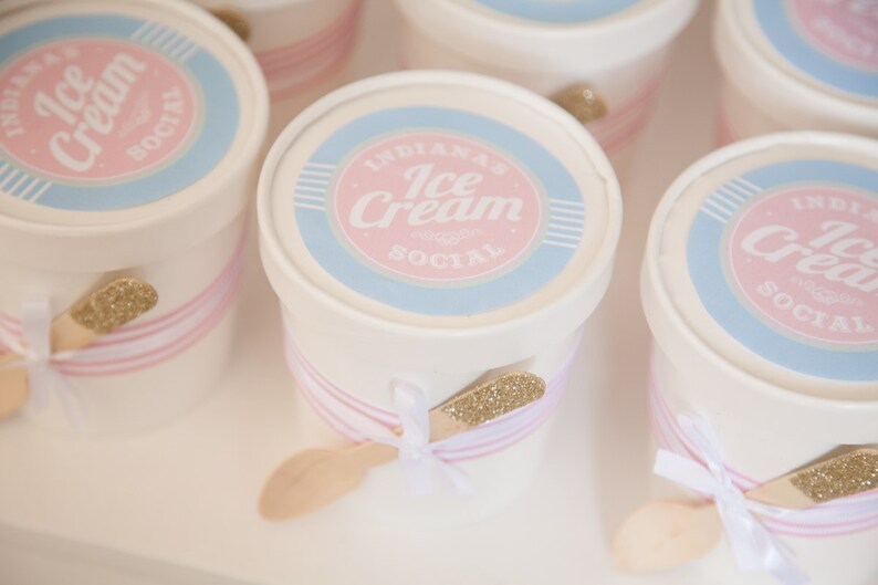 Ice Cream Tub / Pint Labels for an Ice Cream Party / Ice Cream | Etsy