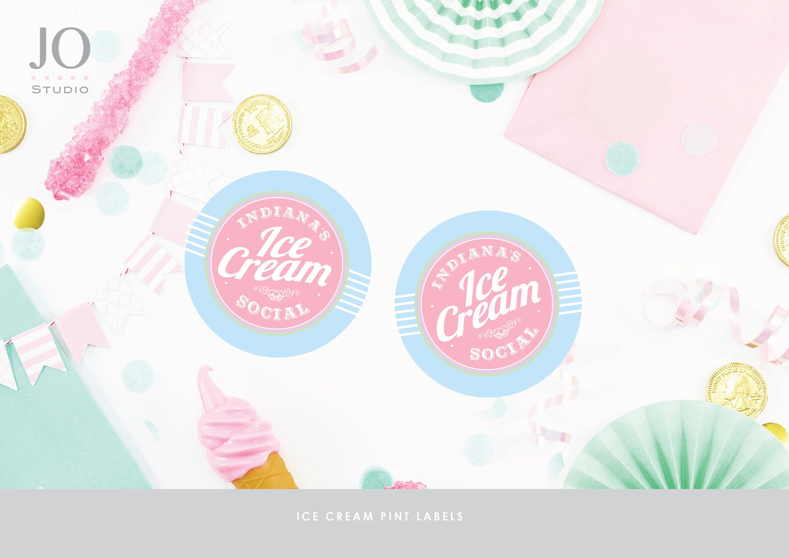 Ice Cream Tub / Pint Labels for an Ice Cream Party / Ice Cream | Etsy