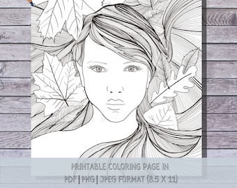 Printable Boho Coloring Page Hand Drawn Instant Download | Etsy