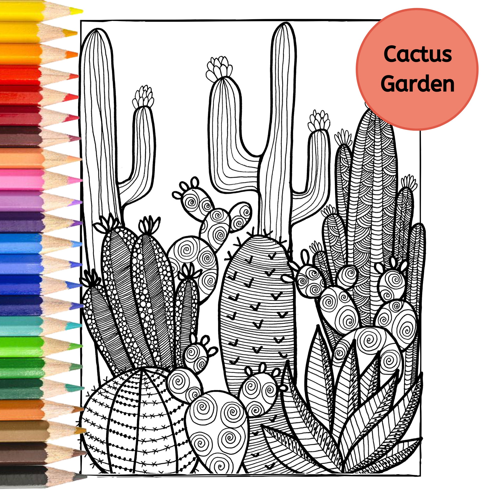 Coloring Page PDF Printable Digital Download Hand | Etsy