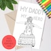 Father's Day Coloring Page: 'my Daddy, My Hero' Card (PDF Download) - Etsy