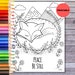 Cute Fox Coloring Pages | Rainbows, Printable Art (PDF Download) - Etsy