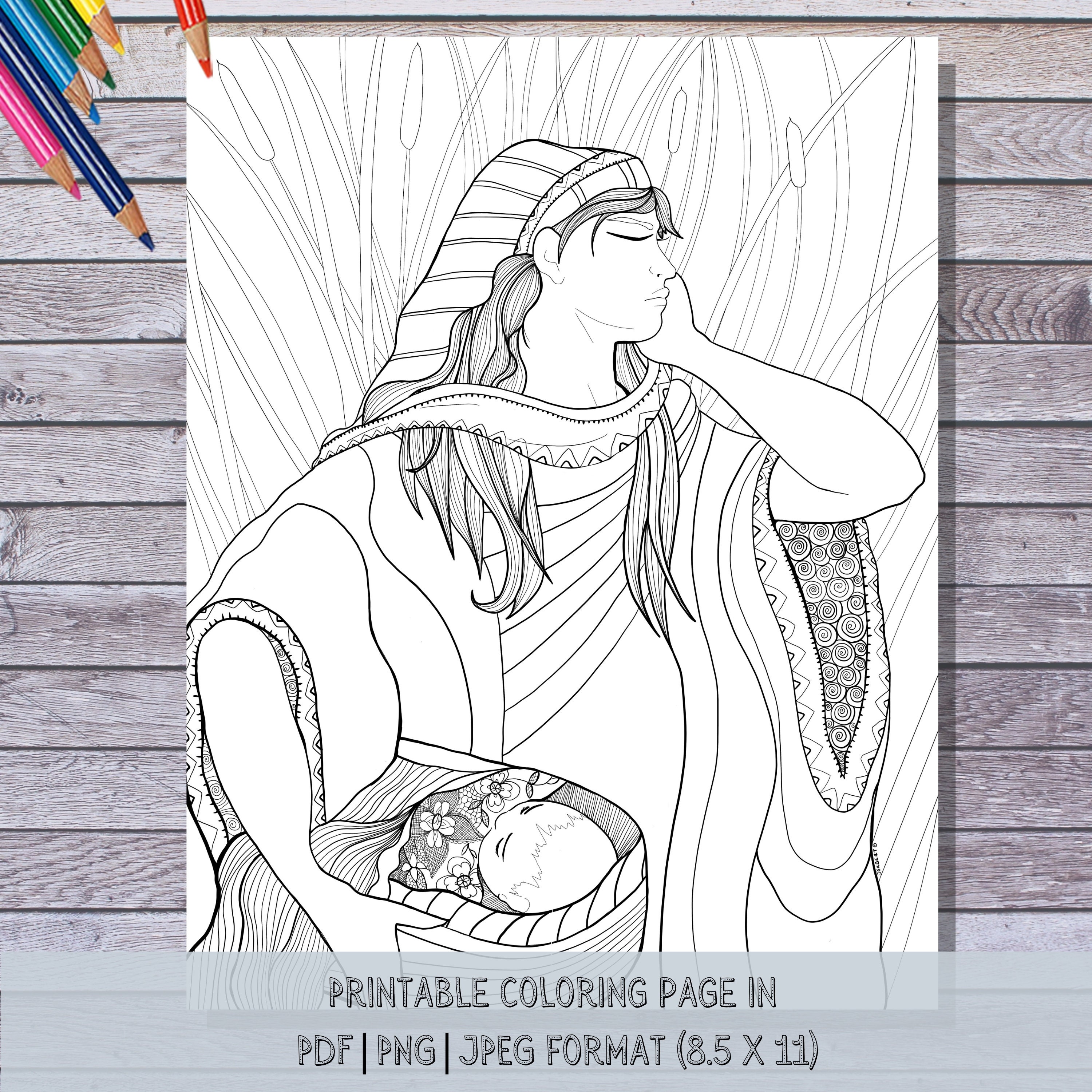 Baby Moses Coloring Pages