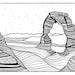 Arches National Park Coloring Page: Hand-illustrated Utah Landscape ...