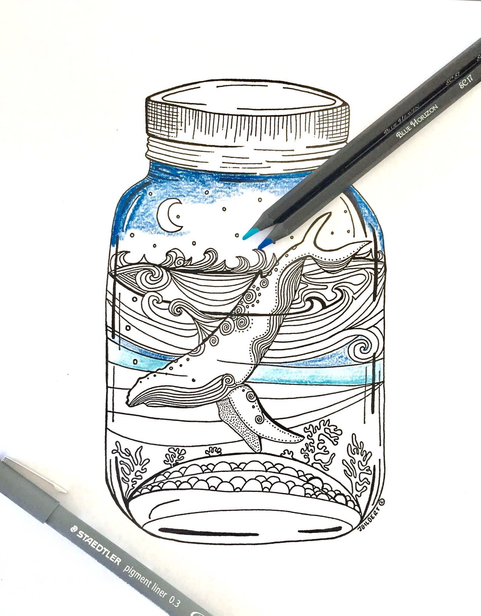 Coloring Page Printable + Free Note Card, Instant Digital PDF Download ...