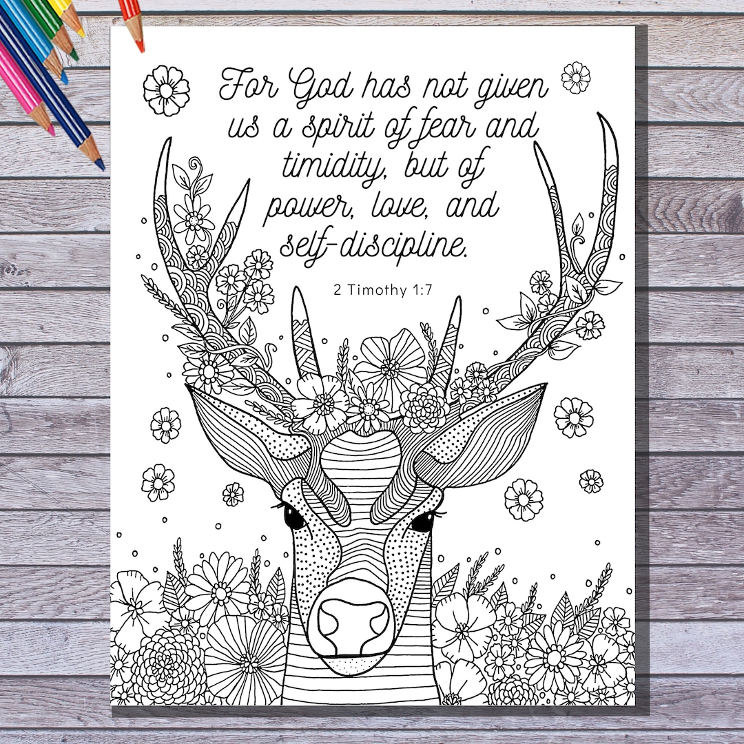 Printable Bible Verse Coloring Page, Instant Download, 2 Timothy ...