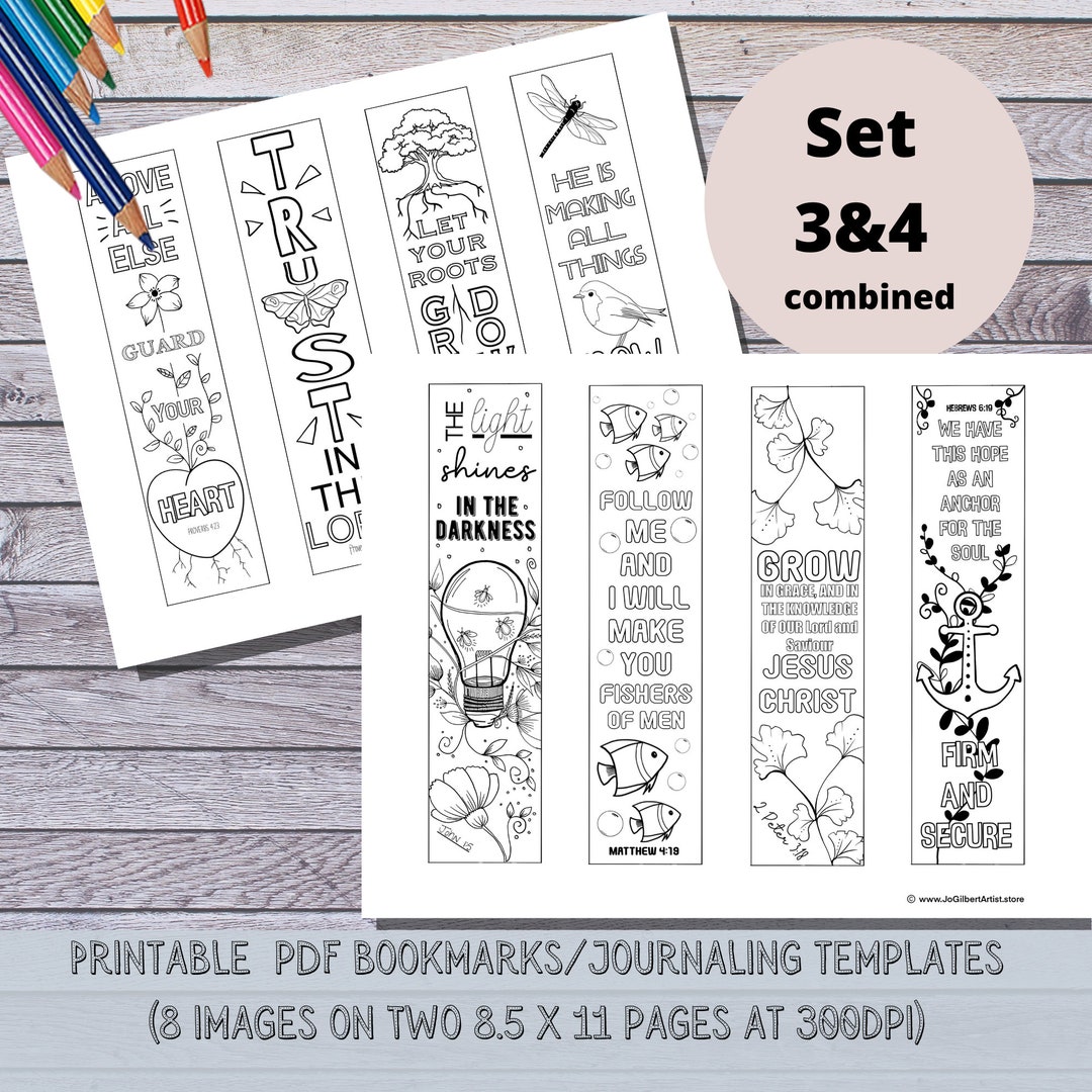 Bible Verse Bookmarks: Christian Journaling Traceable (PDF Printable ...