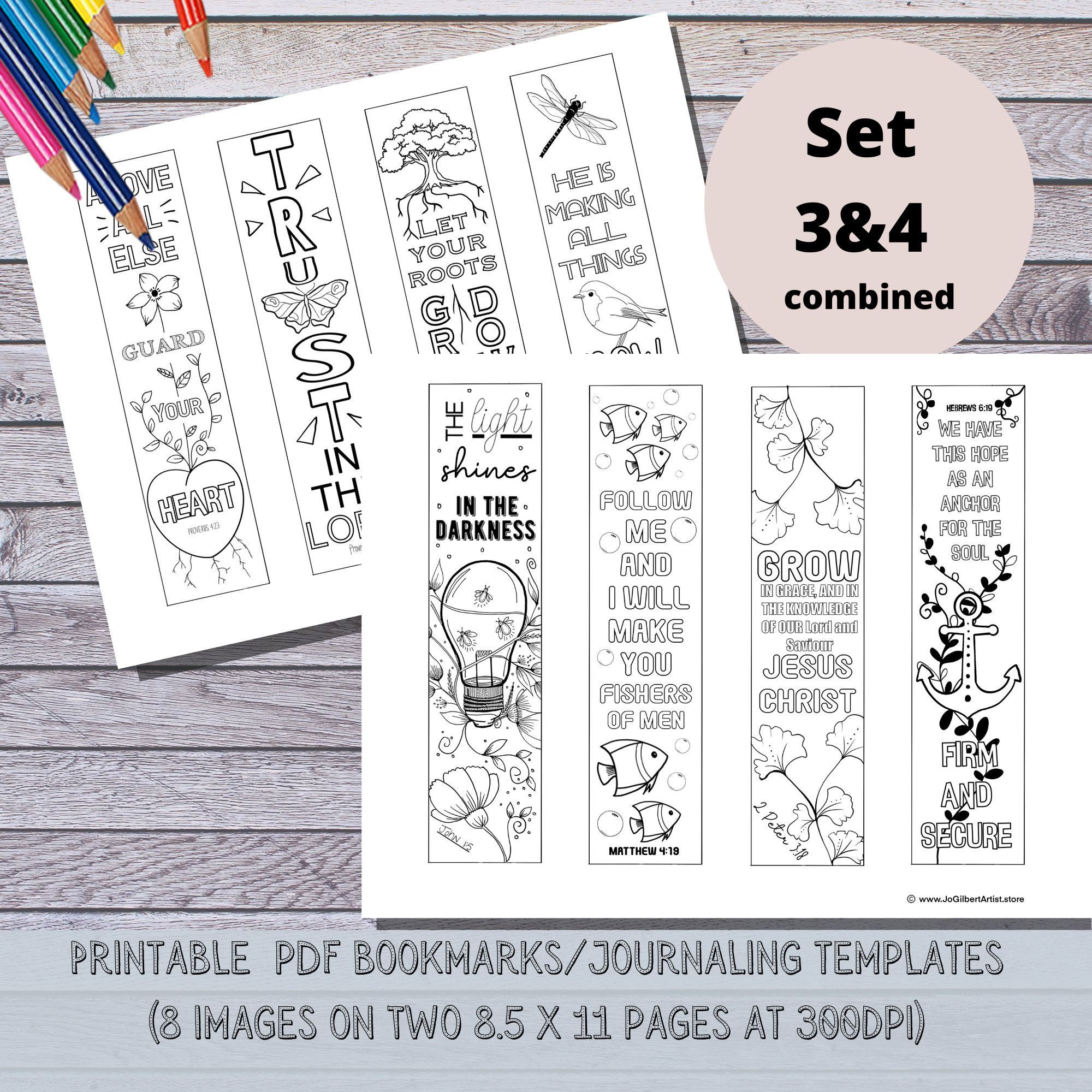 Bible Verse Bookmarks: Christian Journaling Traceable (PDF Printable ...