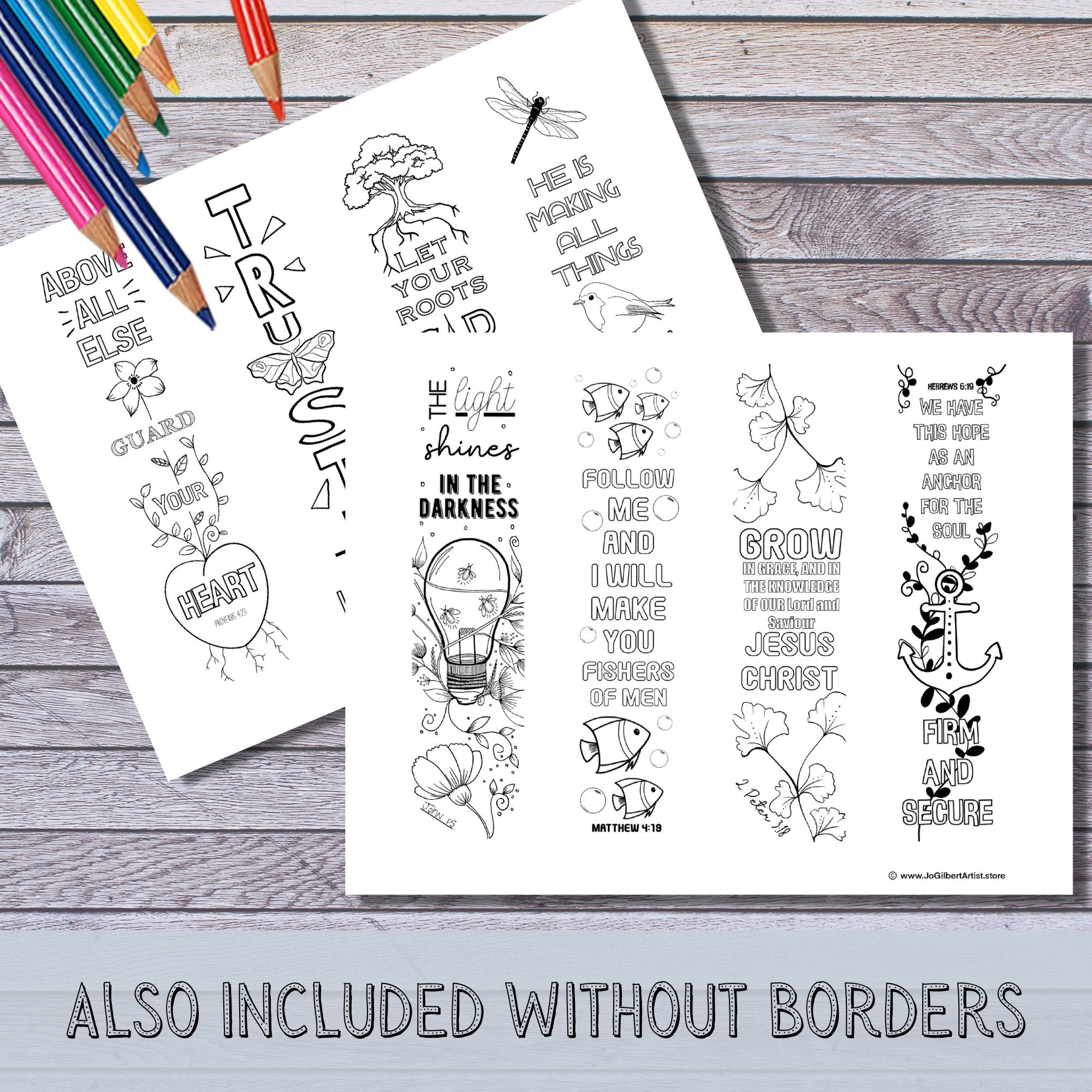 Bible Verse Bookmarks: Christian Journaling Traceable (PDF Printable ...