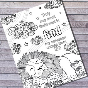 Psalm 62 Coloring Page: Hand Drawn Bible Verse (digital Download) - Etsy