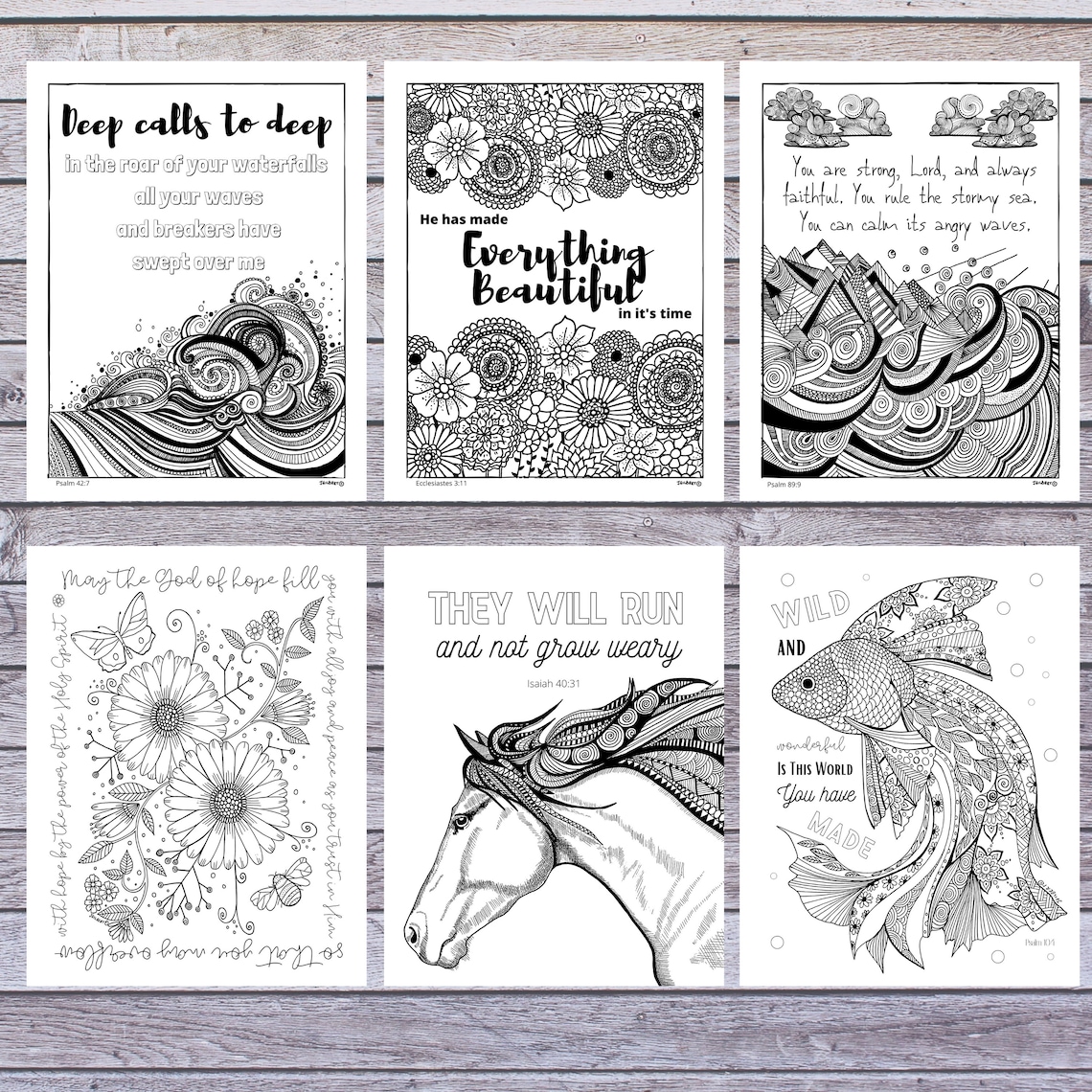 Bible Verse Coloring Pages HUGE 24 page bundle Scripture | Etsy