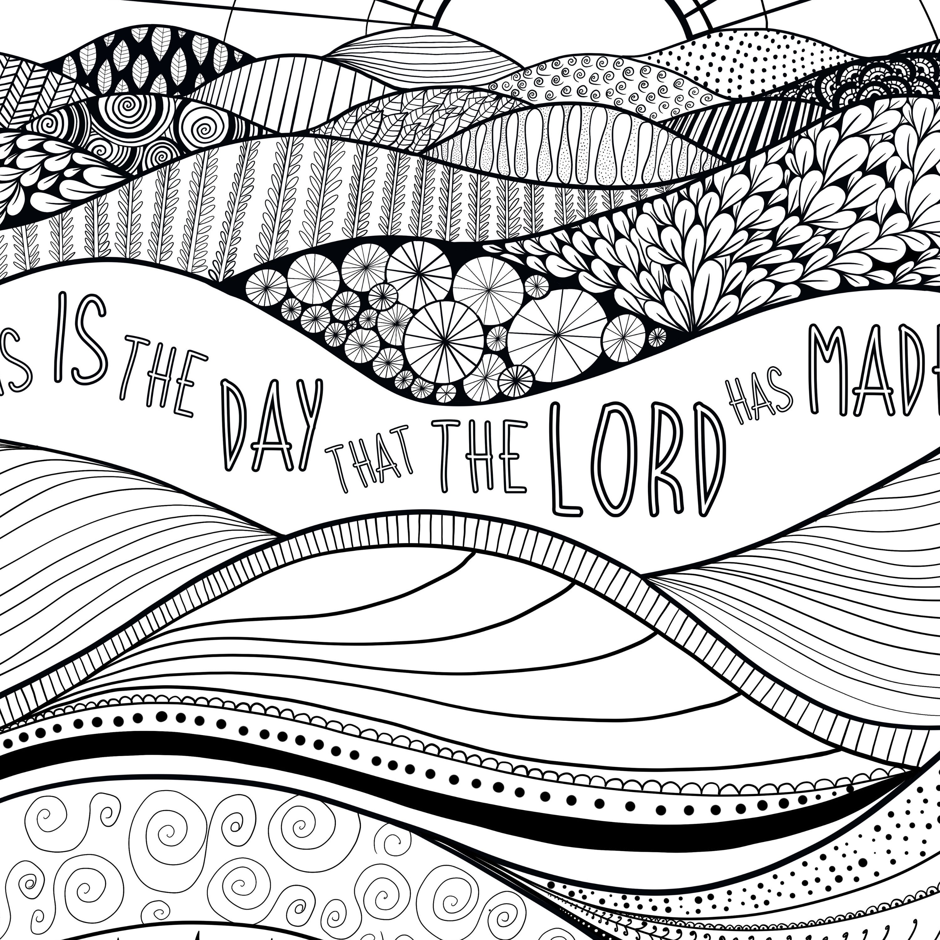 Bible Verse Coloring Page Psalm 118:23 Printable Instant - Etsy Canada
