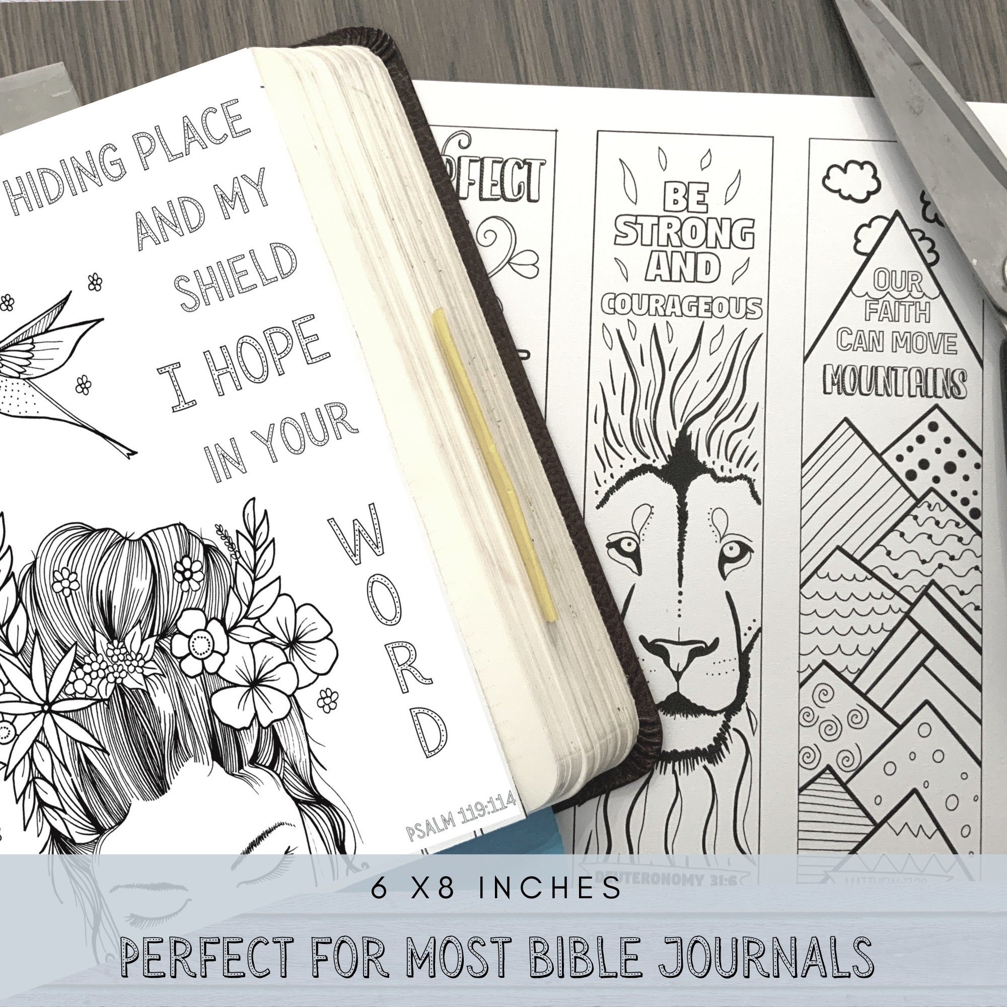 Bible Verse Journaling Tip-ins: Scripture Art, Traceable (PDF Printable ...