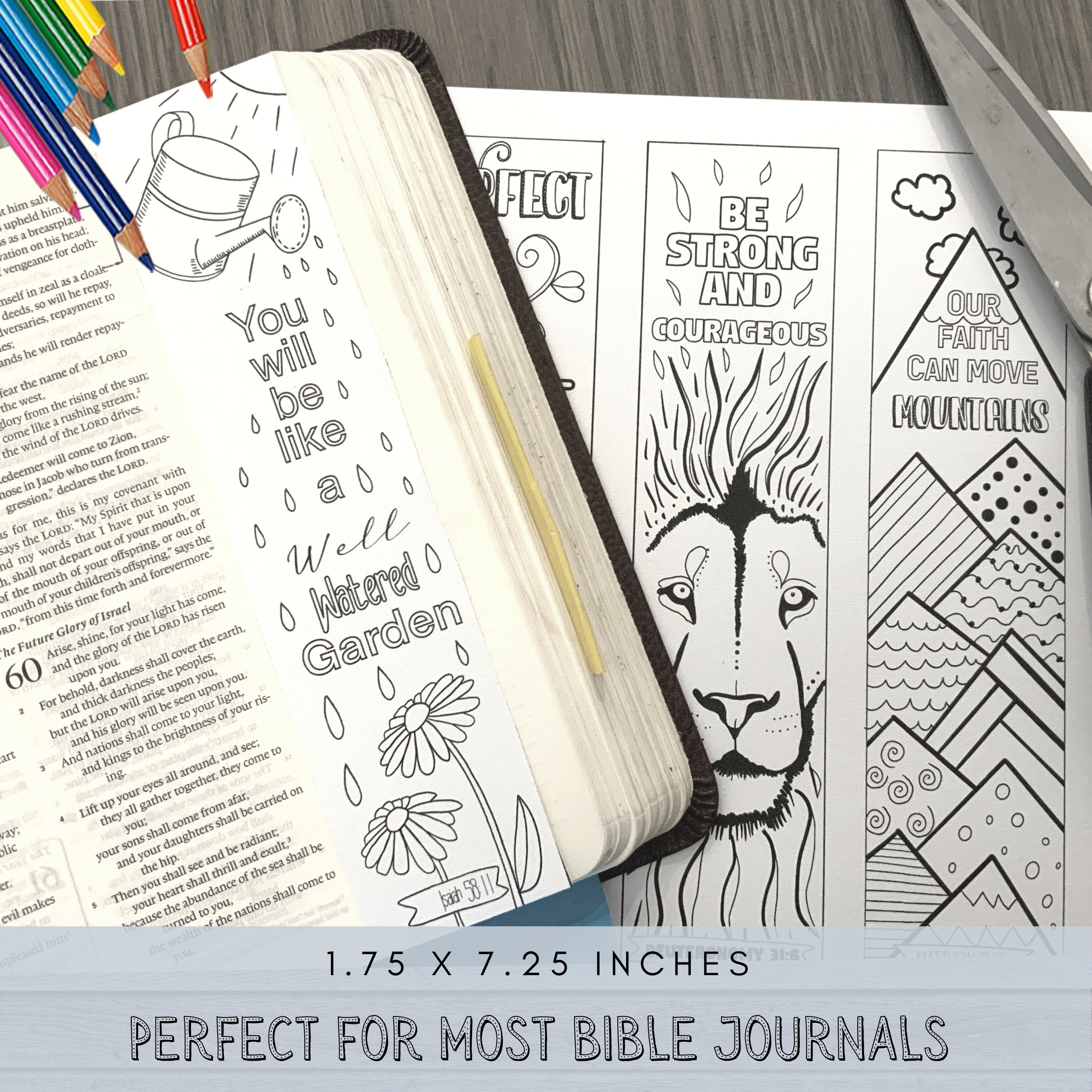 Bible Verse Bookmarks: Christian Scripture, Traceable Journaling (PDF ...