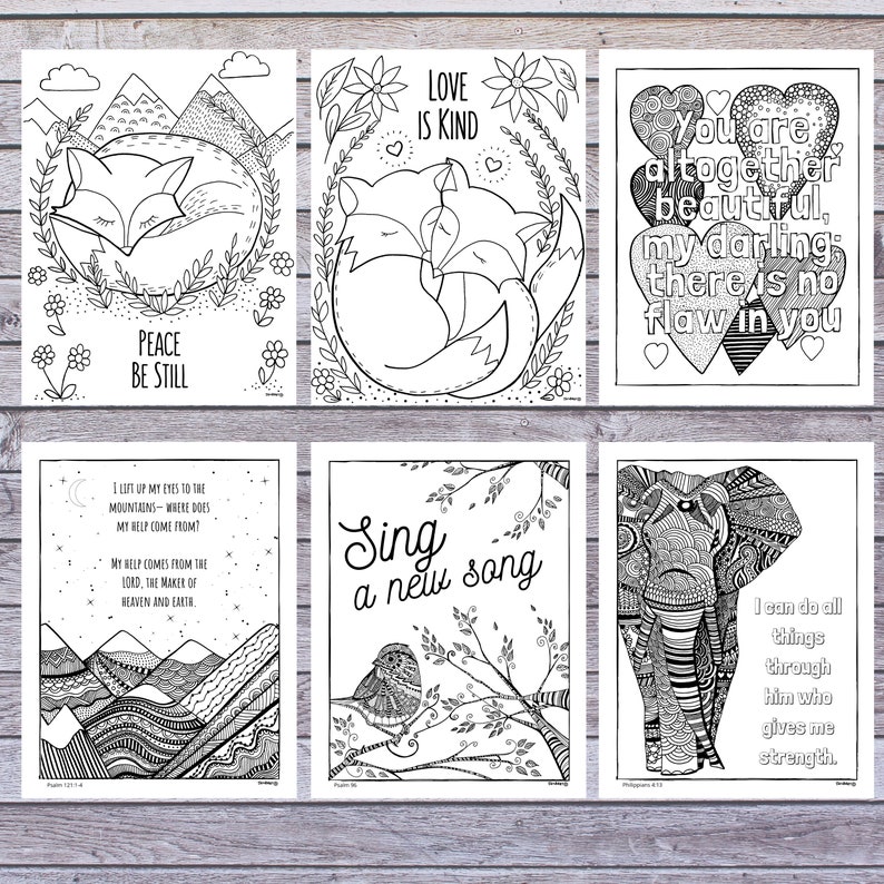 Bible Verse Coloring Pages HUGE 24 Page Bundle Scripture - Etsy Canada