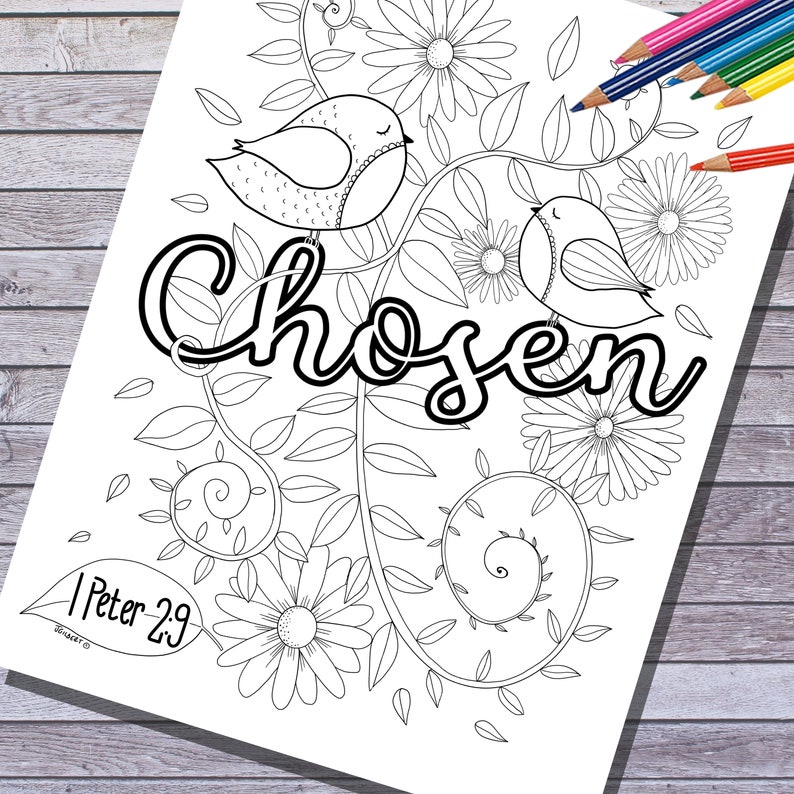 Bible Verse Coloring Pages Scripture Coloring Identity in - Etsy