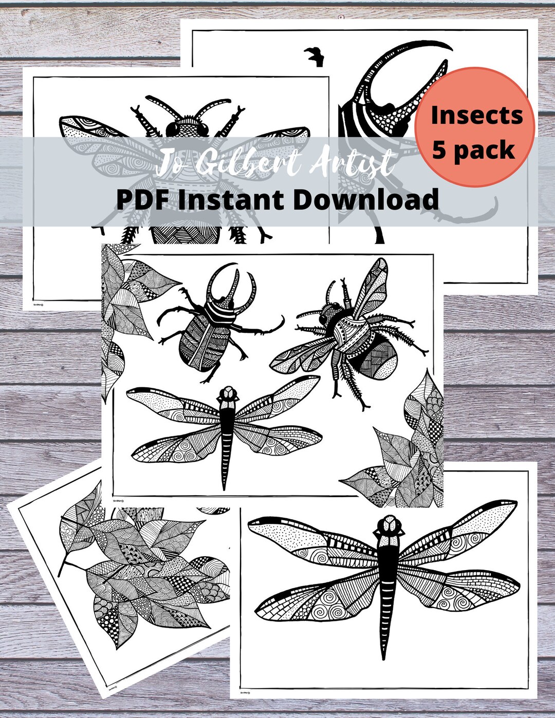 INSECT Coloring Pages PDF Download | Coloring Book Printable | Print ...