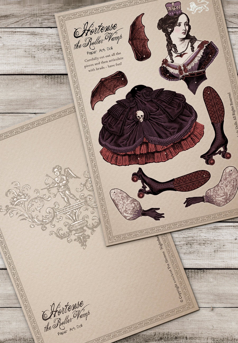 Hortense the Roller-vampire, Paper Doll. She's Hell on Wheels Digital ...