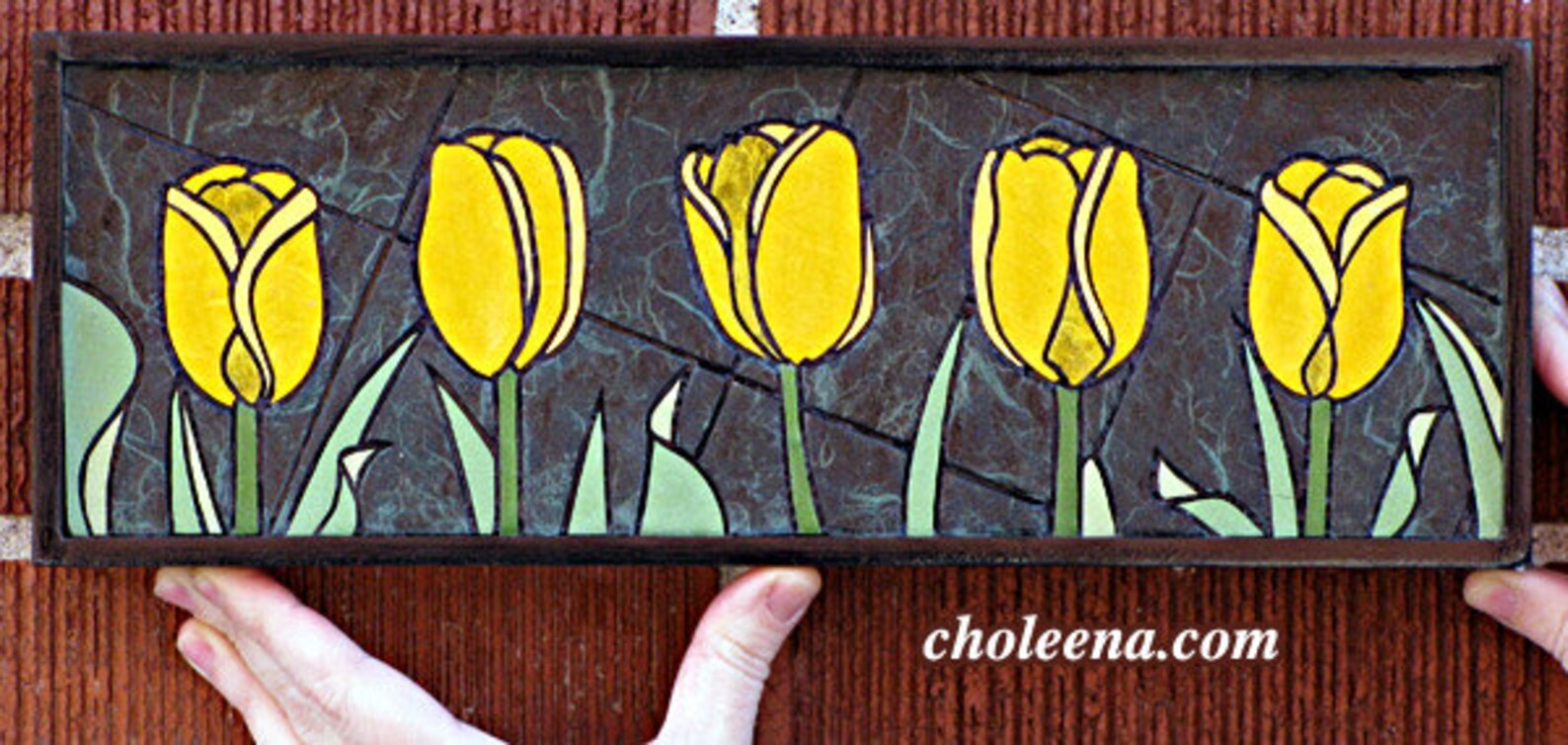 Yellow Tulip Paper Tile Mosaic Mini Original Art Unique - Etsy