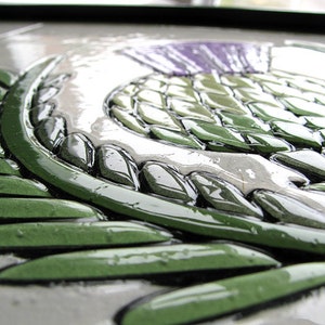Fleur De Lis Thistle- Paper Tile Mosaic- Small- Original Art- Unique ...