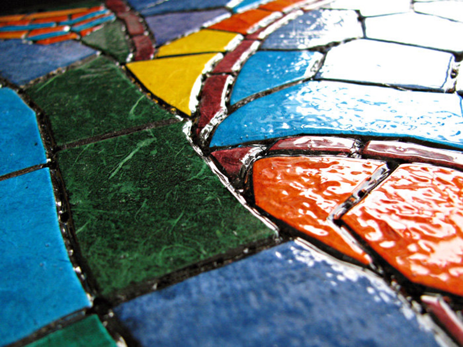 Fish Head Mosaic- Paper Tile Mosaic- Small- Original Art- Unique ...