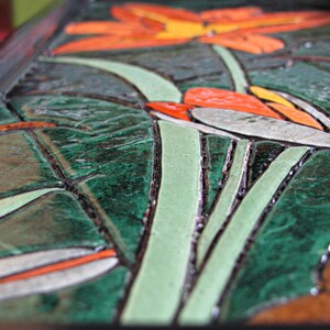 Tiger Lily- Paper Tile Mosaic- Mini Long- Original Art- Unique Process ...