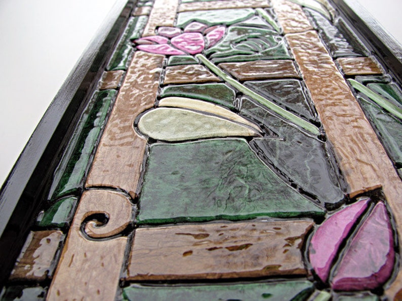 Clematis Mosaic Paper Tile Mosaic Mini Long Original Art - Etsy