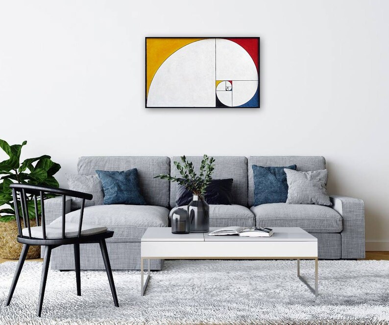 Fibonacci Mondrian Mosaic Paper Tile Mosaic Medium Original - Etsy