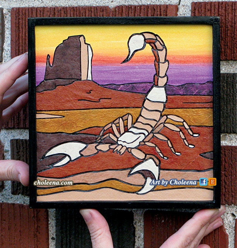 Scorpion Mosaic Paper Tile Mosaic Mini Original Art Unique - Etsy Canada